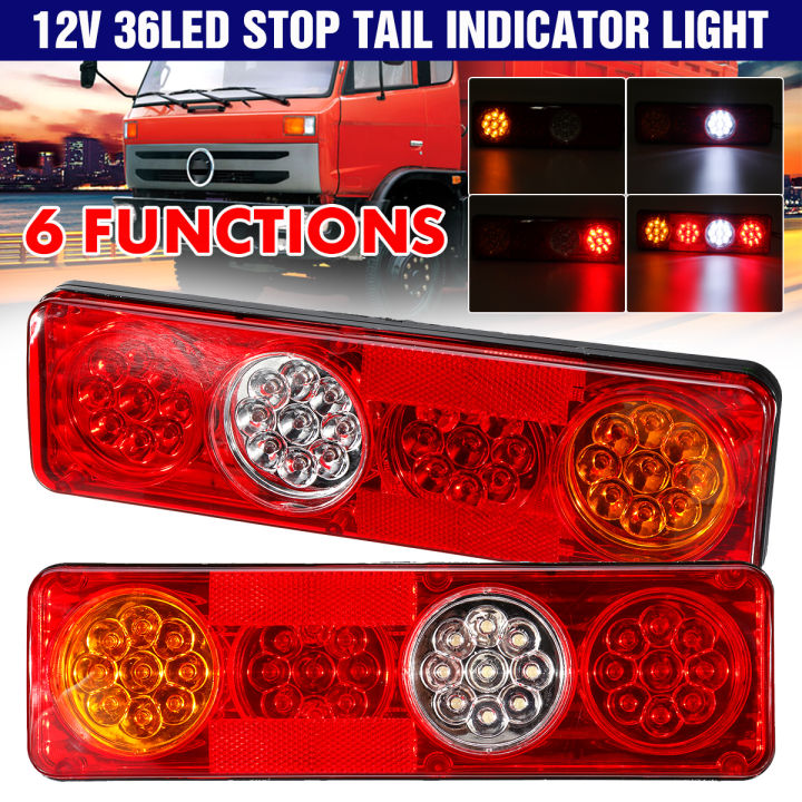 2pcs Motors 12V 36 LED Truck Rear Tail Brake Stop Lights Indicator ...