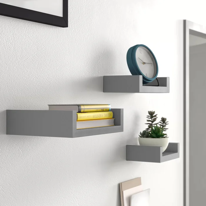 Modern Floating Wall Shelf look that pairs well with modern ensembles ...