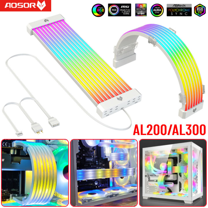 Rgb 24pin Motherboard Strip Backlight Strip Bar 5v Argb Aura Sync Pc ...