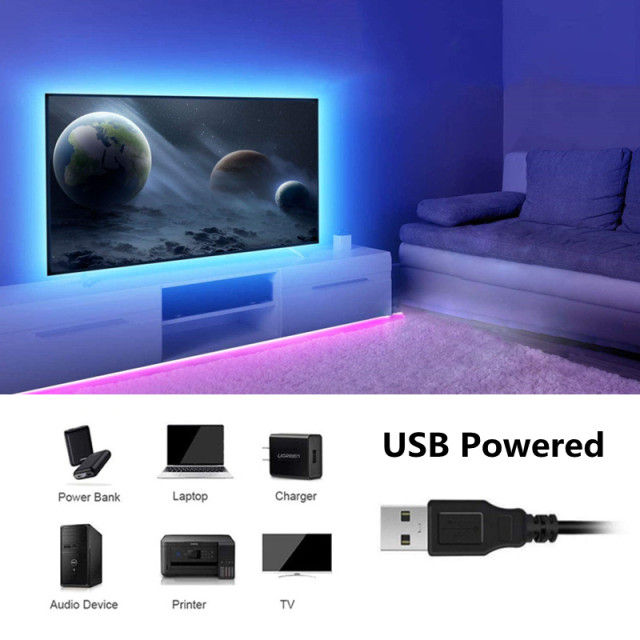 LED Strip Light RGB2835 SMD Diode Flexible Lamp Tape Bluetooth 3 Key IR ...