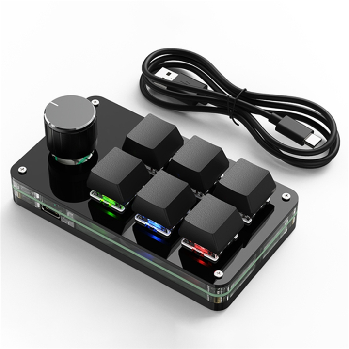 Programming Macro Custom Knob Keyboard 6 Key Copy Paste Mini Button