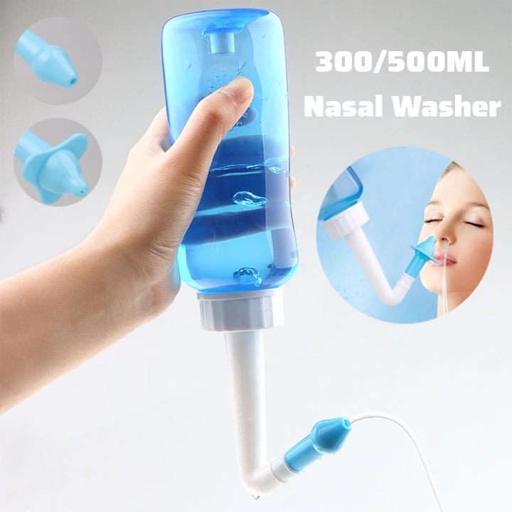 【HOT】 300ML/500ML Portable Manual Nasal Wash Bottle Sinus Water ...