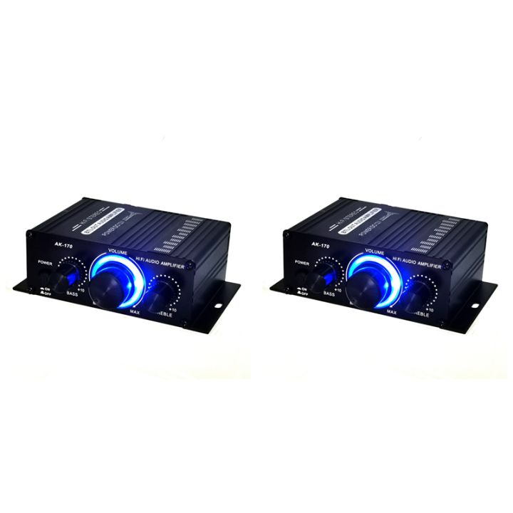 (GGBR) 2X Mini Stereo Amplifier Dc12V Dual Channel Hi-Fi Audio Player ...