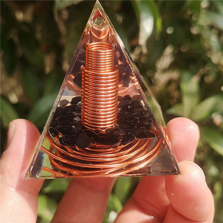 3X 6cm Crystal Gravel Spiral Pyramid Spiral Coil Pyramid Handmade Home ...