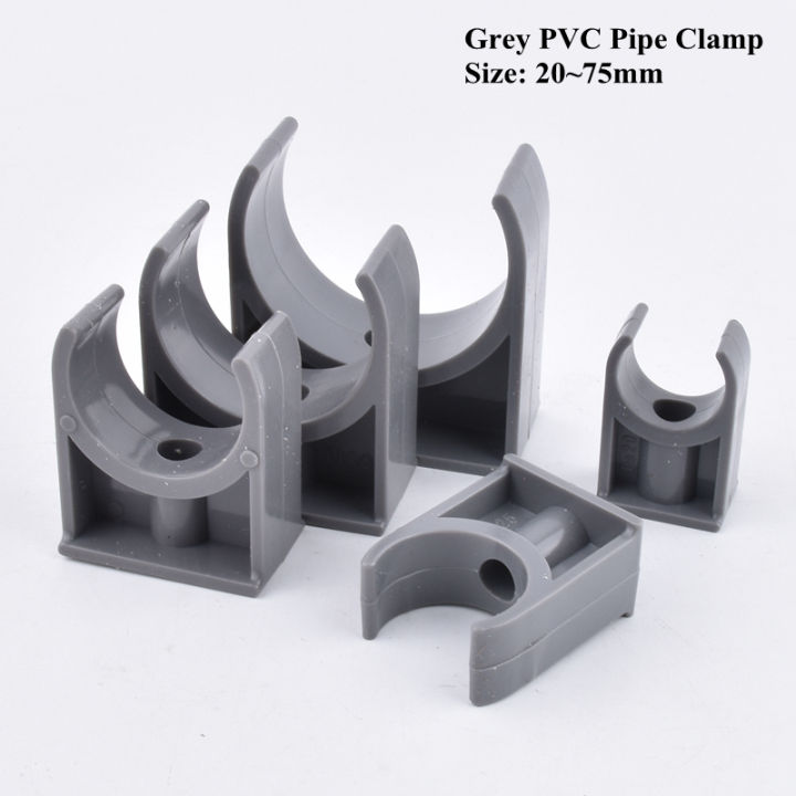 1~20pcs 20-75mm Gray Pvc Clamp Plastic U-Shaped Clamp Holder Garden ...