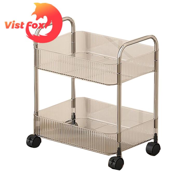 Snack Rack Organizer Po ble Multi-tier Storage Rack with Wheels for ...