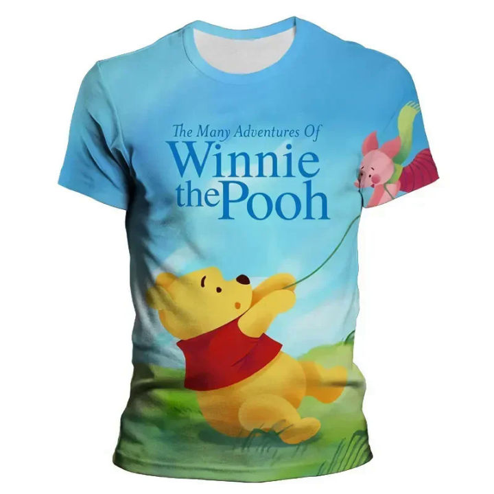 2024 Disney Winnie the Pooh 3D T-shirt cartoon anime Tigger Fashion ...