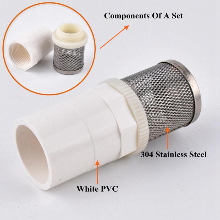 20~50mm 304 Stainless Filter + PVC/UPVC Set Aquarium Water Pump Inlet ...