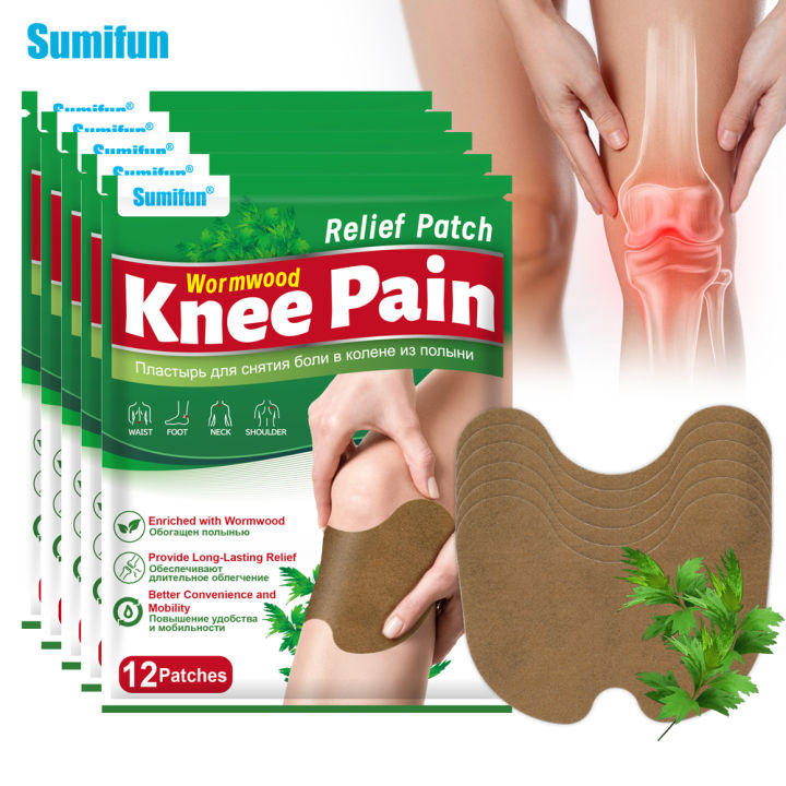 12Pcs Sumifun Knee Pain Relief Patch Treat Synovitis Meniscus Ache ...