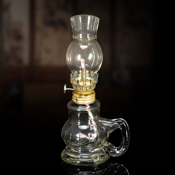 18cm Large Clear Lamp Lantern Chamber Lamp Classic Vintage Glass Lamps ...