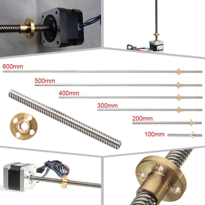 threaded Rod Stainless steel Leadscrew+T8 Nut CNC 3D printer | Daraz.lk
