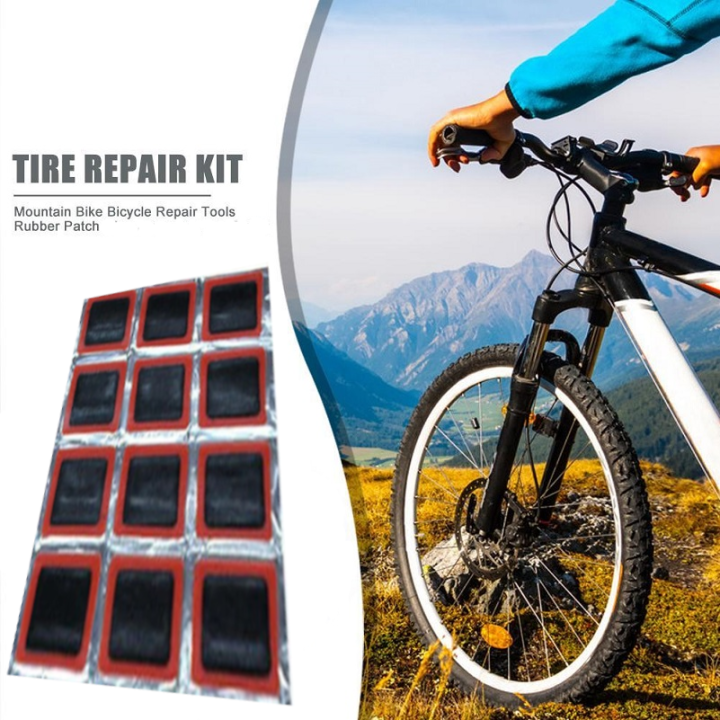DIY Rubber Bicycle Tire Repair Patch ~25mm (12pcs). Retail Bike Repair ...