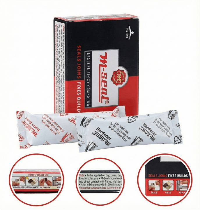 M Seal Regular Epoxy Compound 40g Water Tank Leak Repair Waterproof ...