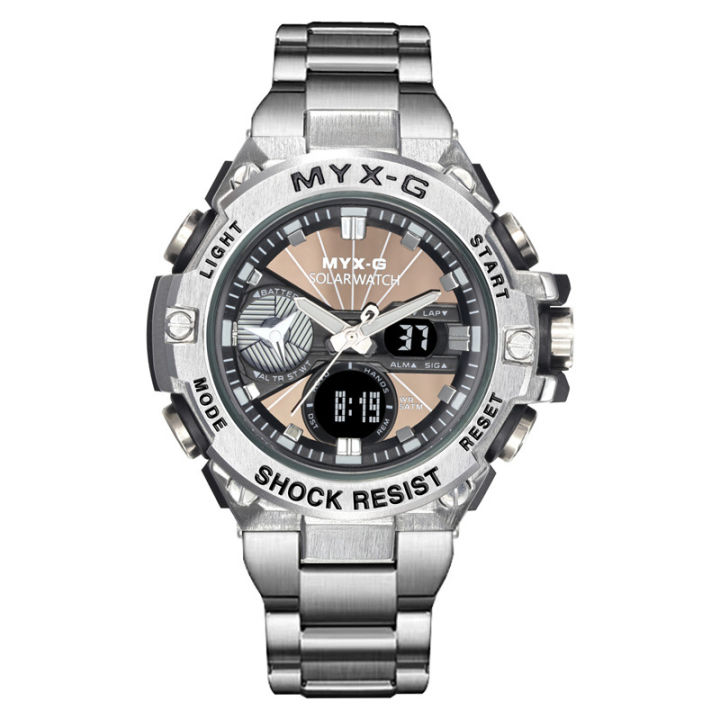 Solar Energy Watch For Men Endurance Light Kinetic Energy Timer Alarm ...