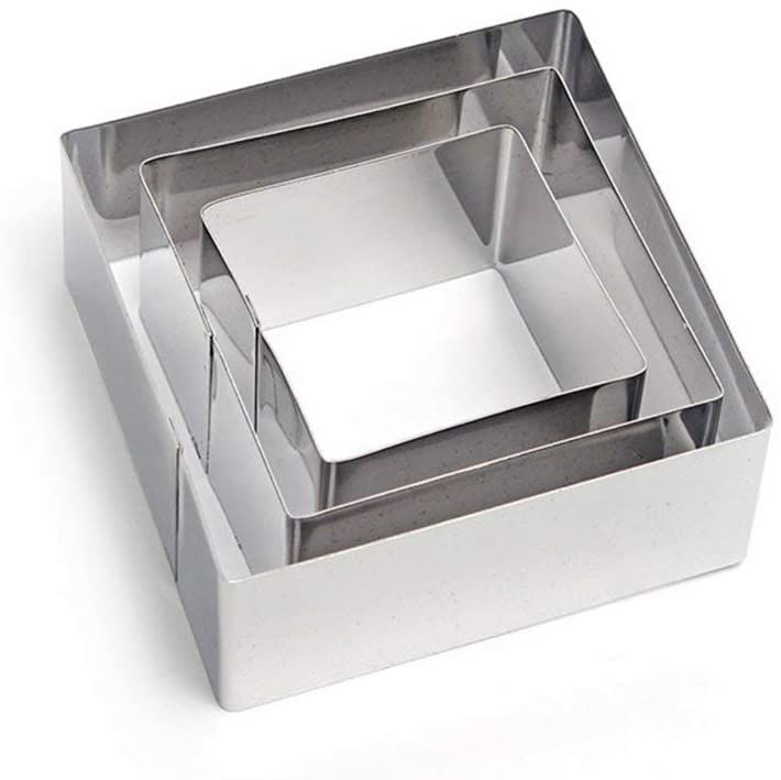 Cookie Cutter 3pcs Square Cookie Cutter Cake Printering Dumping Stamp ...