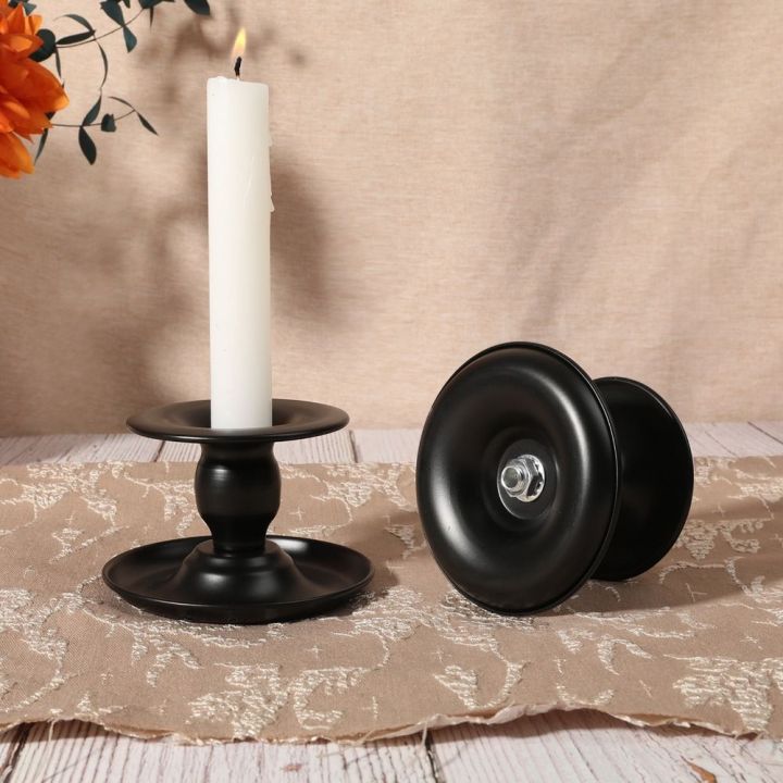 Simple DIY Round Candlestick Handmade Romantic Long Pole Candle Cup ...