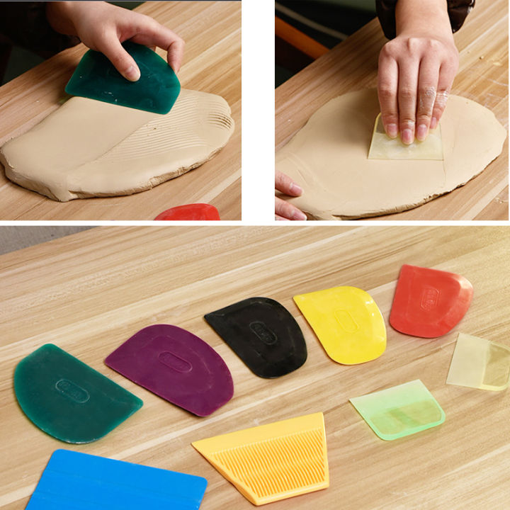 Pottery Handmade Repair And Pull Blank Scraper Glue Plastic Rubber ...