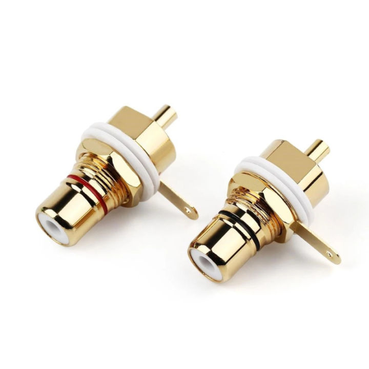 RCA Connector Female Jack Socket Chassis Audio Adapter For CMC Copper ...