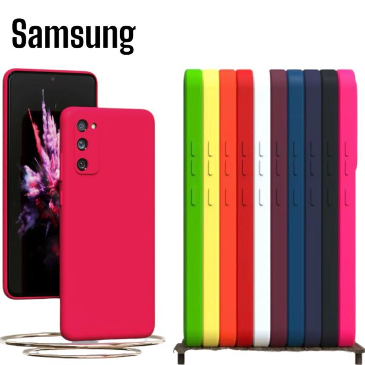 Soft Silicone Square Back Cover For Samsung Galaxy A01 Core M01 Core A02 M02 A03s A10s M01s A12 ...