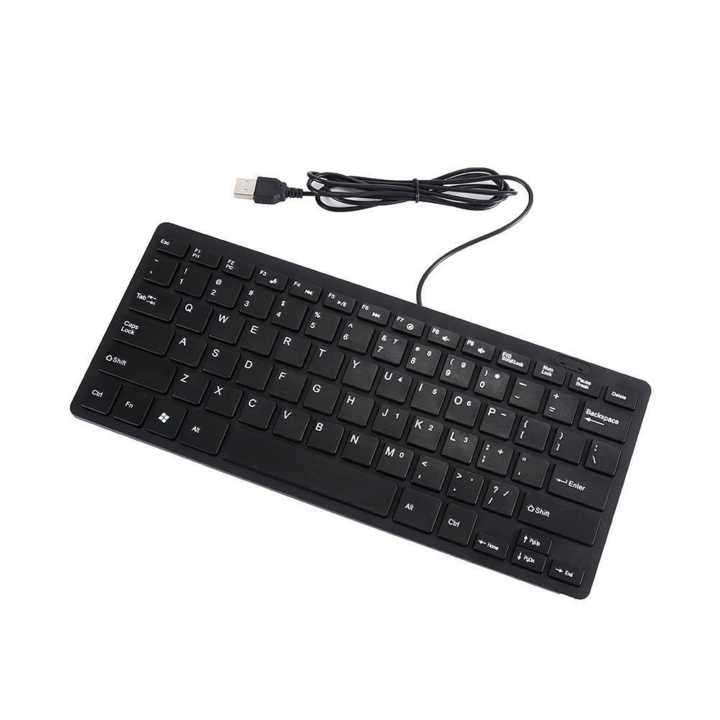 Ultra Thin Quiet Small Wired Keyboard Mini Multicolormedia USB Keyboard | Daraz.lk