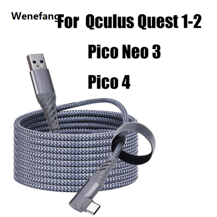 Wenefang New style Elbow USB C Cable for VR Oculus Quest 2, Game ...