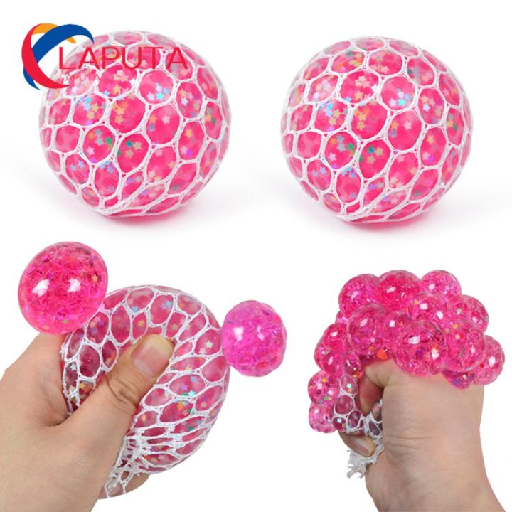 Bright Color Stress Ball Sequin Grape Ball Stress Relief Toy for Kids ...