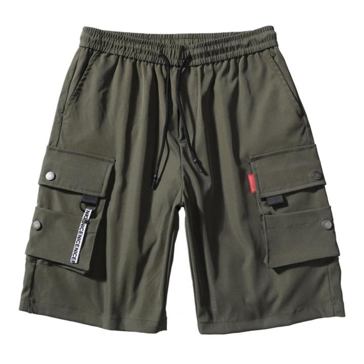 【NEW】 Men's Cargo Shorts Solid Color Multiple Pockets Short Pants ...