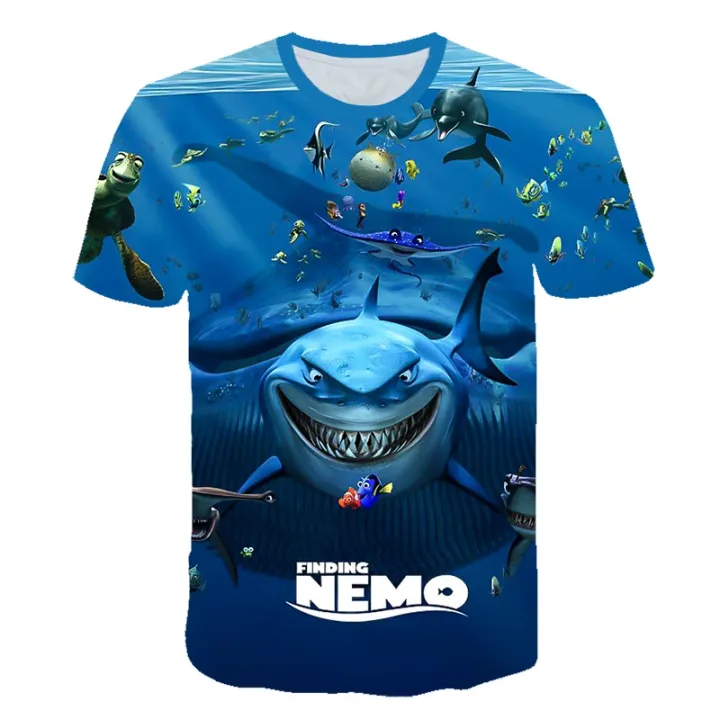shark T-shirt 3D Cartoon Finding Nemo Printed T Shirts baby clothes ...