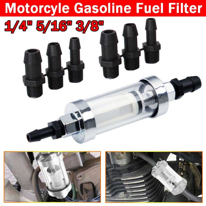 Glass Fuel Filter High-flow Universal Reusable Inline Filter 6mm/8mm ...
