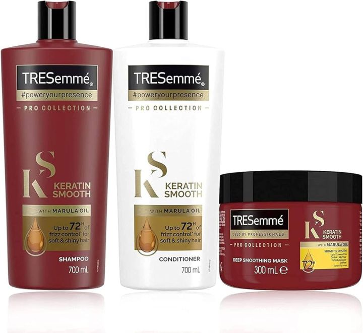 TRESemmé Keratin Smooth Bundle of Shampoo Conditioner 700ml, and Deep ...