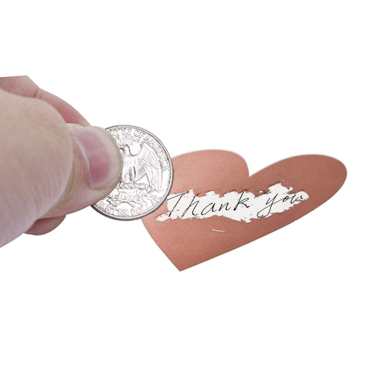 Panda Online 300PCS/Roll Scratchsticker Heart-shaped Sticker Tape Label ...