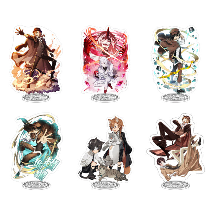 15cm Bungo Stray Dogs Figure Dazai Osamu Nakahara Chuuya Stand Model ...