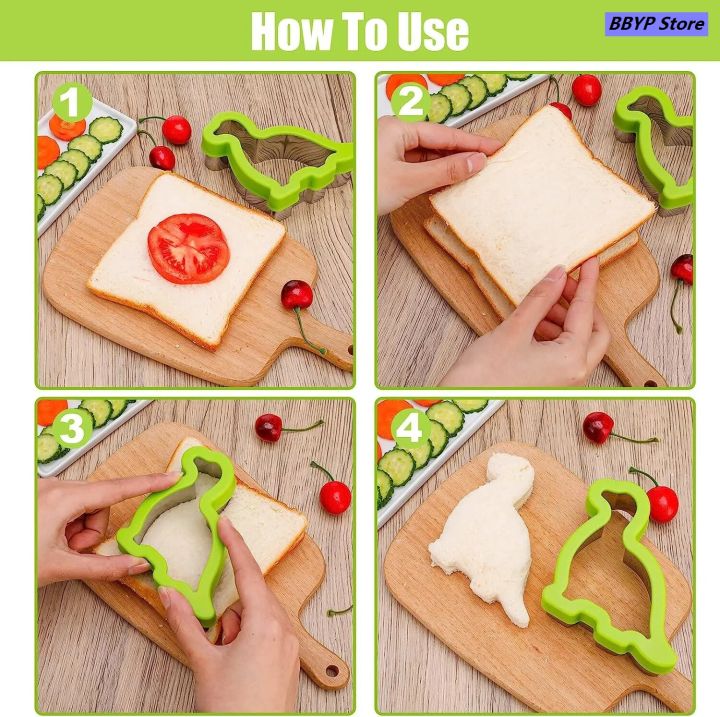 BBYP Sandwich Cutter for Kids Cute Animal Toast Bread Mold Set ...