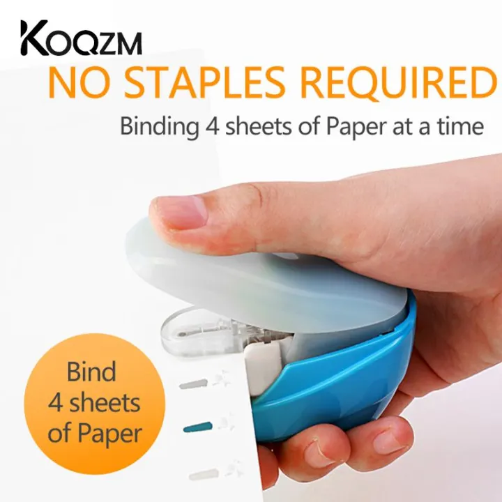 1PC Random Color Stapleless Stapler Book Paper Stapling Stapler Mini ...