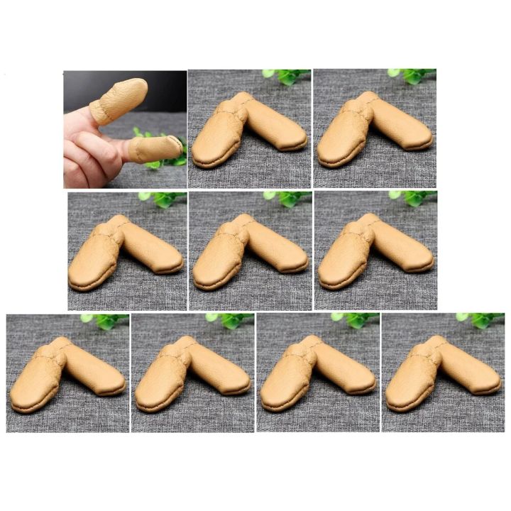 20Pcs Leather Thimble Thumb Forefinger Protector Sleeve Needle Felting ...
