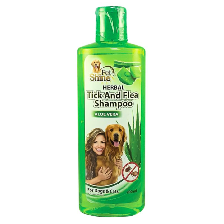 Pet Shine Herbal Tick and Flea Shampoo (Aloe Vera) for Cat & Dog 200mL ...