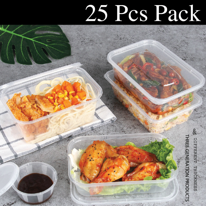 25 Pcs 750ML Budget PP5 Microwavable Food Containers | Daraz.lk