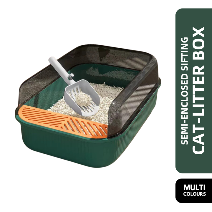 Semi-enclosed Sifting Litter Box | Daraz.lk