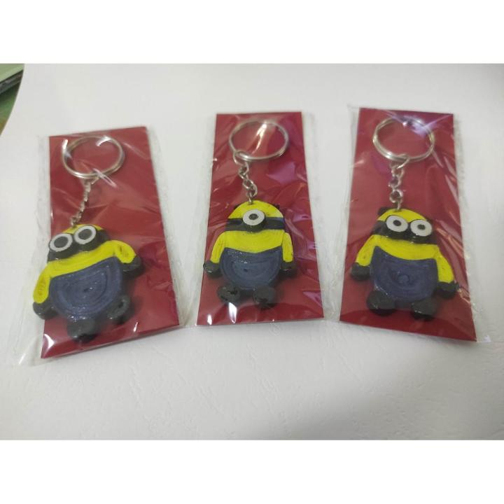 Beautiful Handmade Paper Quilling Cute Minion Key Tags | Daraz.lk