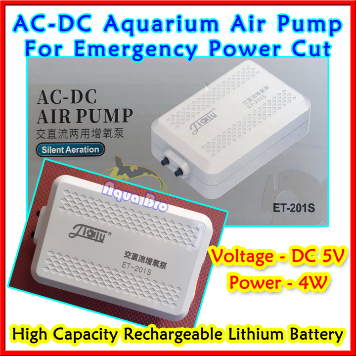 AC-DC Aquarium Oxygen Pump Rechargeable Oxygen Motor Air Pump for ...