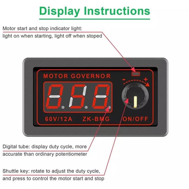 500w Speed Controller Soft-Start Power Controller Multi-Voltage Pwm-Based Dc Motor for Hobbyist ...