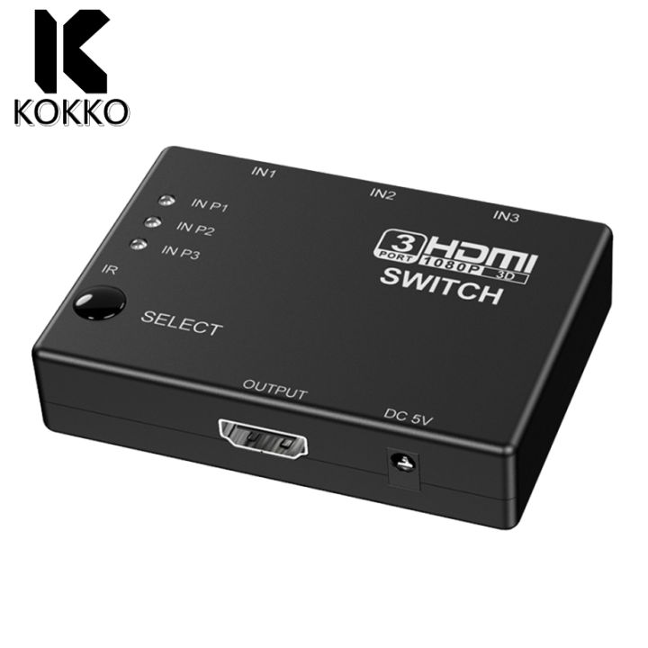 KOKKO HD Multimedia Interface Switch 3 In 1 Out 4k Splitter Switcher ...