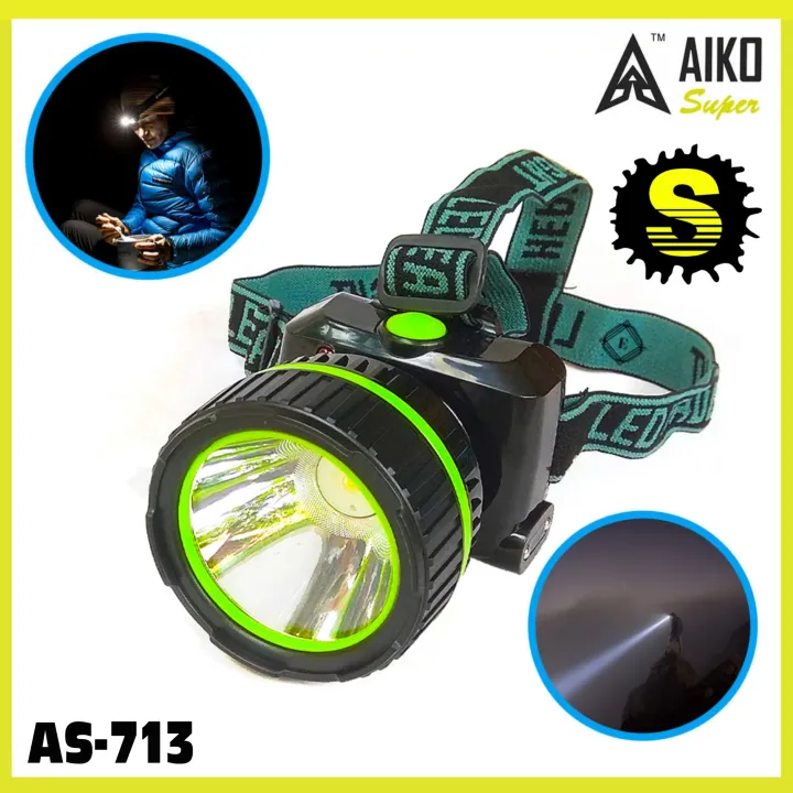 Aiko Original 3W Rechargeable Head Mounted LED Torch Lamp AS-713 | Daraz.lk
