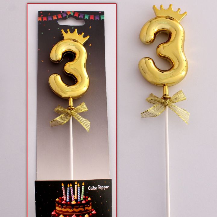 Number Three Cake Topper | Daraz.lk