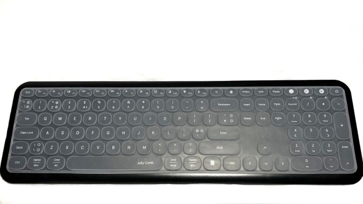 Multi-device Bluetooth Keyboard, Jelly Comb Rechargeable 2.4G Wireless ...