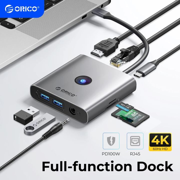ORICO USB 3.0 Adapter HUB Type C to 4K60Hz HDMI-Compatible Docking ...