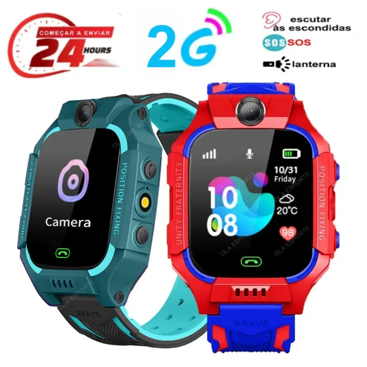 New Q19 Sim Card Kids Smartwatch GPS Tracking Children Watch Video Call ...