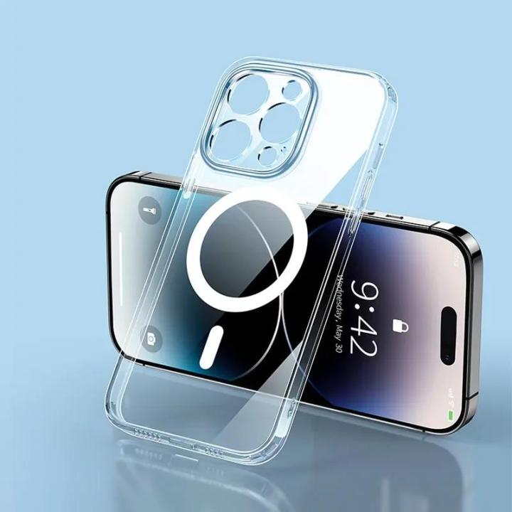 For Magsafe Original Transparent Silicone Case For iPhone 16 15 14 13 ...