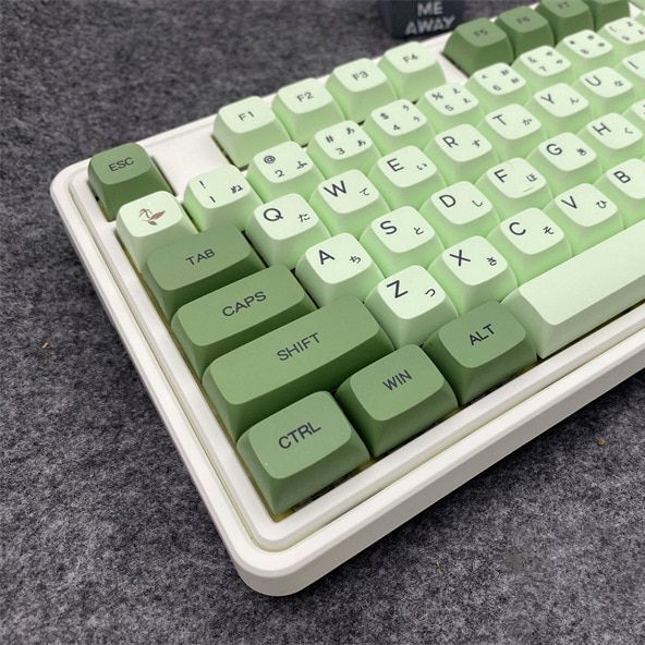 Matcha Green Japanese Keycaps 123 Keys XDA Profile Dye Sublimation PBT ...