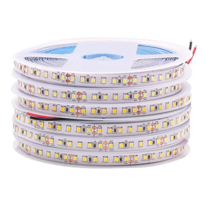 12V 24V 2835 LED Strip 5m 10m 15m 20m Tape Light Ribbon 60/120/240/480 LED Natural White / Warm ...